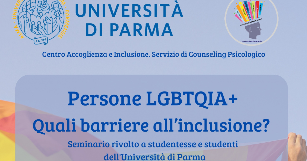 9 novembre: seminario “Persone LGBTQIA+ Quali barriere all’inclusione ...