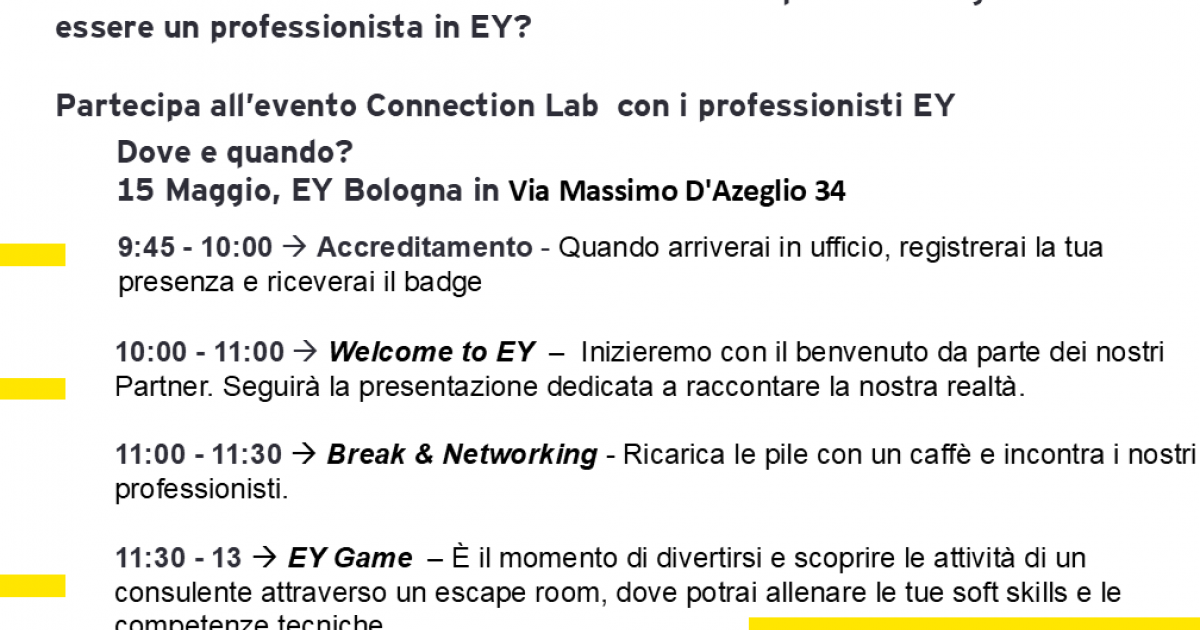 EY Connection Lab | Università degli studi di Parma